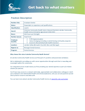 Fillable Online Position description - Ethical Jobs Fax Email Print ...