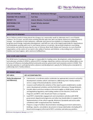 Fillable Online Development Manager Job Description Sample Template Fax ...