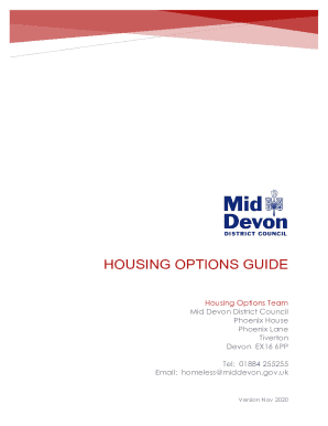 Fillable Online Mid Devon District Council - Housing Options Fax Email Print - pdfFiller