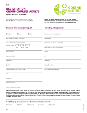 Fillable Online 2014 Form DE Goethe-Institut Registration Deutsch ...