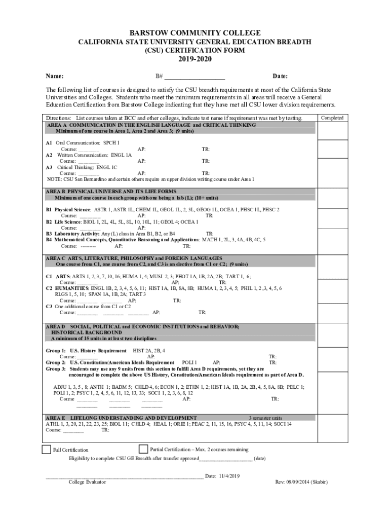 Fillable Online CALIFORNIA STATE UNIVERSITY GENERAL ... Fax Email Print ...