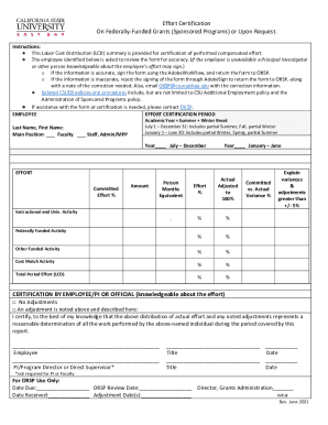 Fillable Online Effort Certification Form v3 6 21 21 Fax Email Print ...