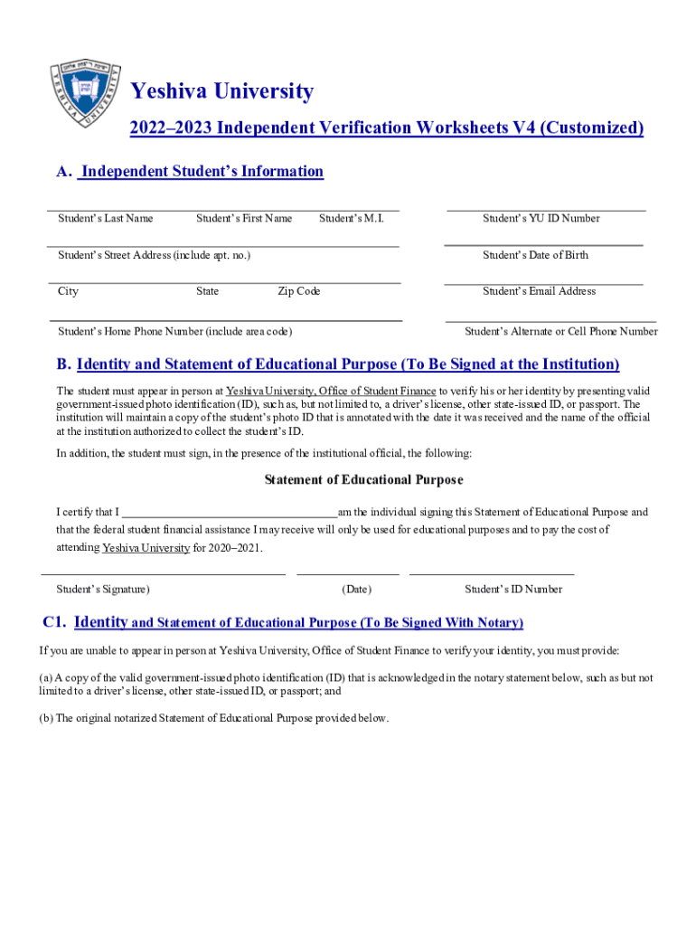 Fillable Online Yeshiva University Fax Email Print - pdfFiller