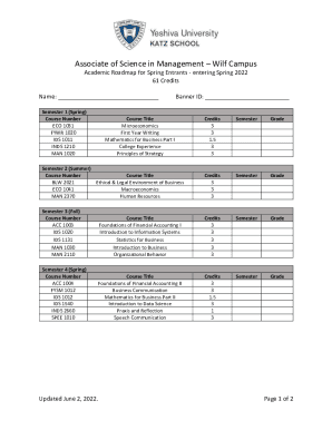 Fillable Online BUS with 18 units Transfer Roadmap - SF State Bulletin Fax Email Print - pdfFiller