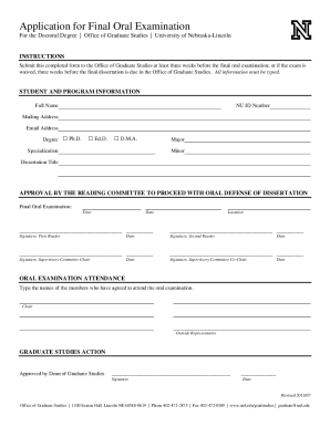 Fillable Online Doctoral Forms - CUA - Graduate Studies - Catholic University Fax Email Print ...
