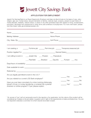 Fillable Online Jewett City Savings Bank is an Equal Opportunity ...