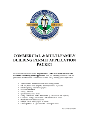 Fillable Online COMMERCIAL & MULTI-FAMILY BUILDING PERMIT APPLICATION ...