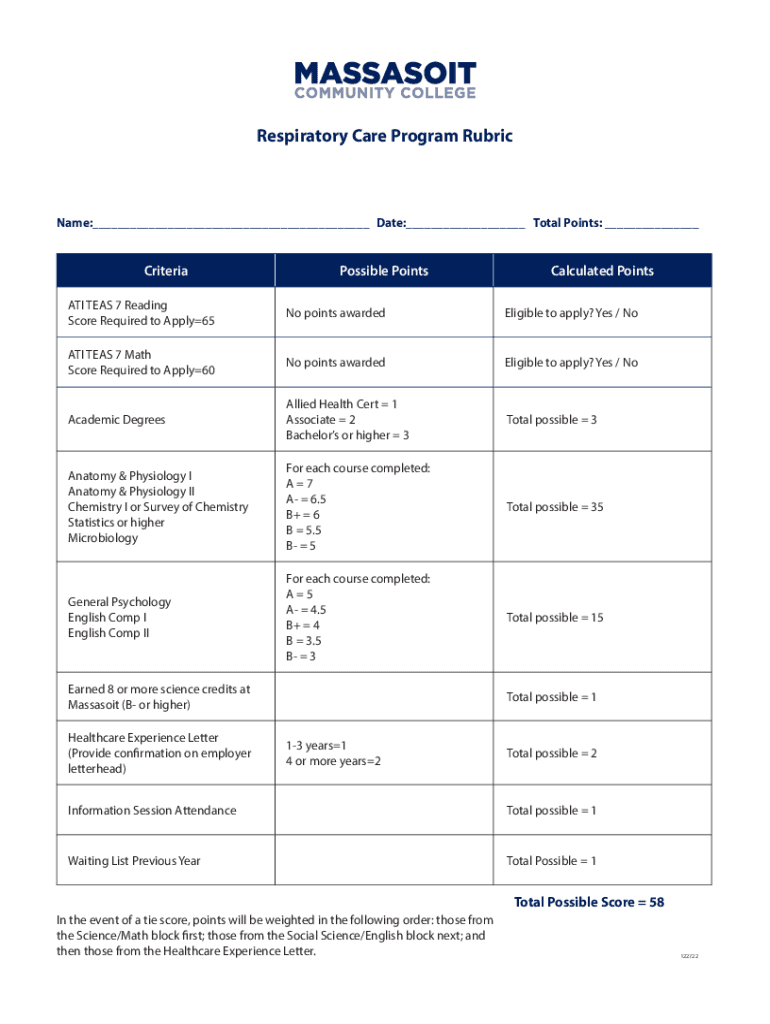 Fillable Online Respiratory Therapy Program Frequently Asked Questions ...