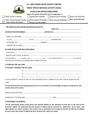 Faridi Sacco Loan Forms - Fill Online, Printable, Fillable, Blank ...