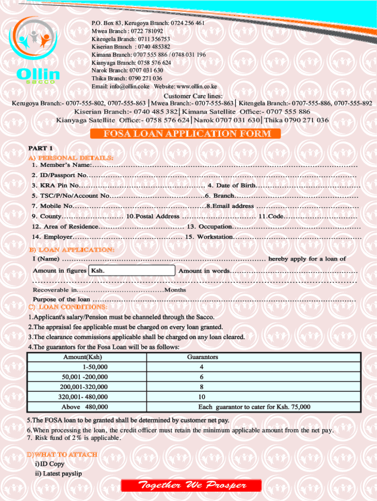Fillable Online fosa loan form.cdr Fax Email Print - pdfFiller