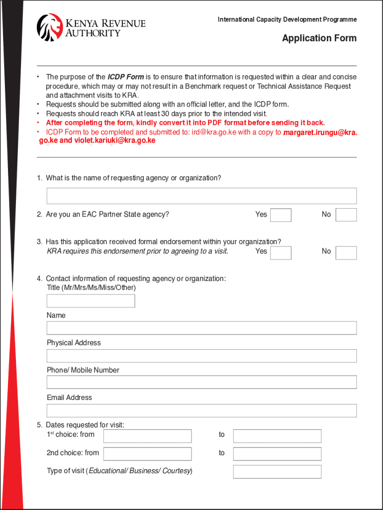 Fillable Online Application Form - KRA Fax Email Print - pdfFiller