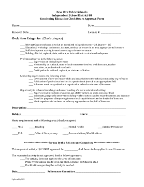 Fillable Online Clock Hour Approval Application Form Fax Email Print ...