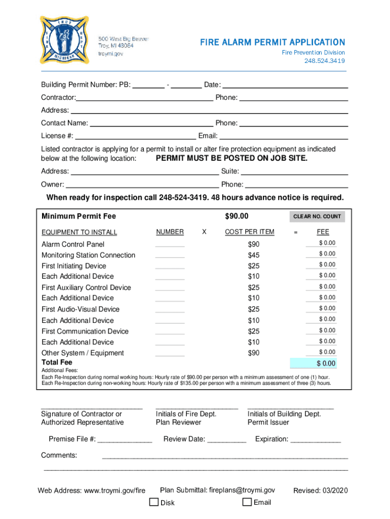 Fillable Online FORM 610 FIRE PERMIT APPLICATION Fax Email Print - pdfFiller