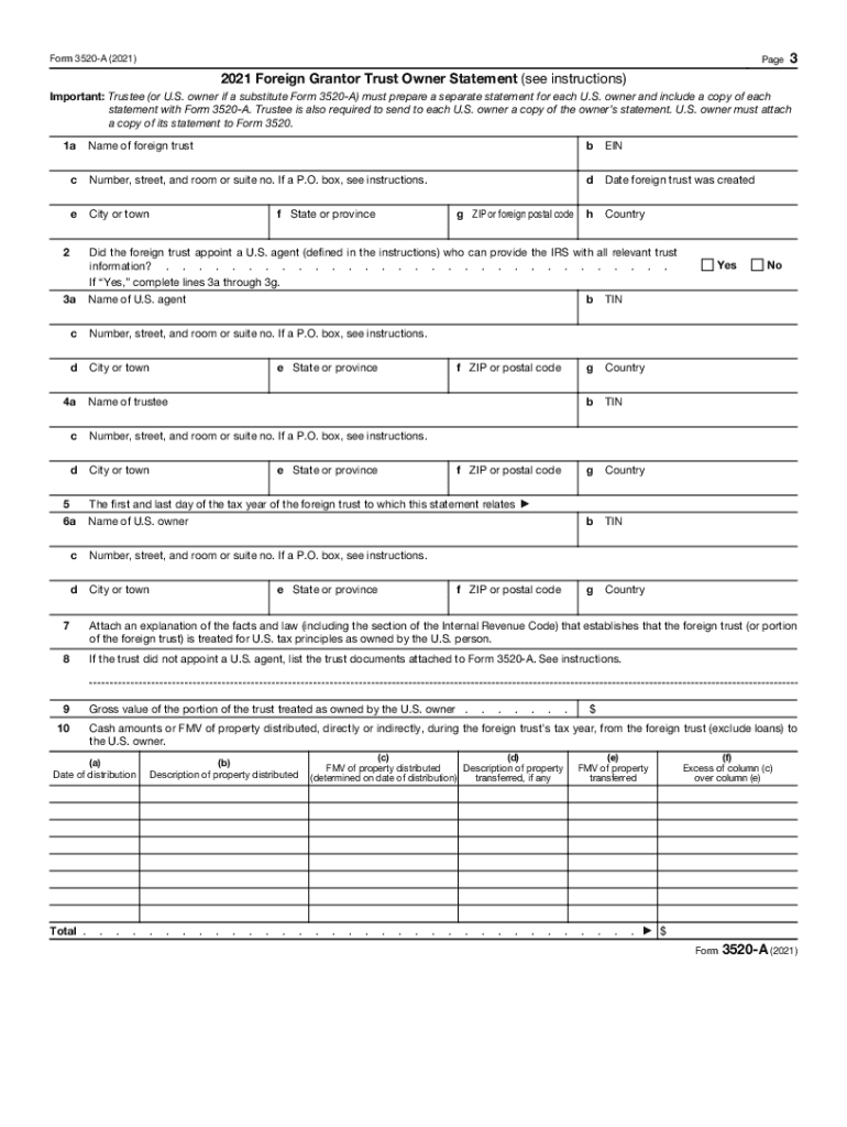 Fillable Online A Deep Dive Into the IRS Form 3520-A Fax Email Print - pdfFiller