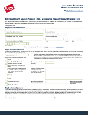 Fillable Online bhr sd WEXHSA-Distribution-Request-Account-Closure-Form ...