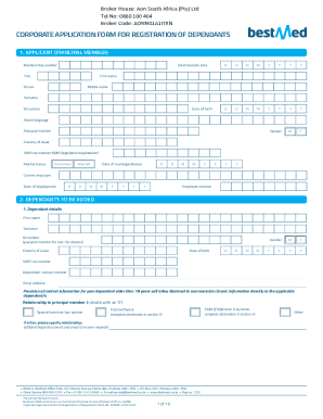 Fillable Online CORPORATE APPLICATION FORM FOR REGISTRATION OF ... Fax ...