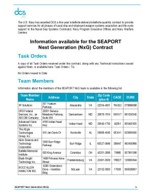 Fillable Online Information available for the SEAPORT Next Generation ...