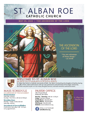 Fillable Online Parish School of Religion - St. Alban Roe Fax Email ...