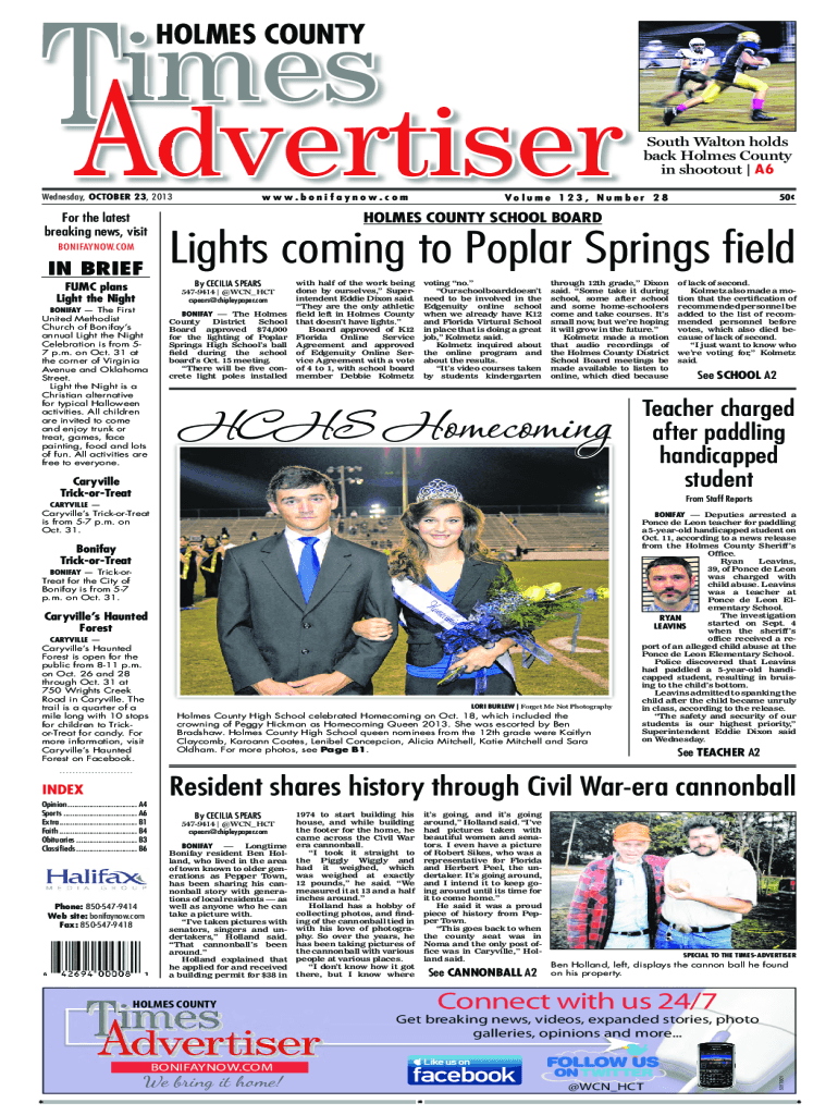 Fillable Online ufdcimages uflib ufl Holmes County Sheriff's ...