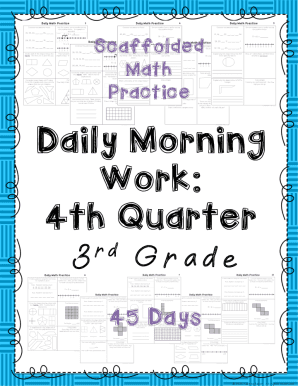Fillable Online 3rd Grade Daily Math Practice / Math Morning Work Fax ...