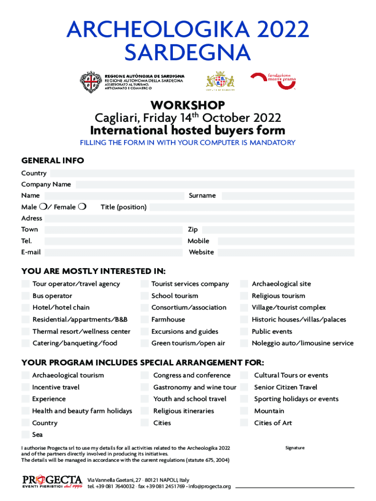 Fillable Online International hosted buyers form Fax Email Print - pdfFiller