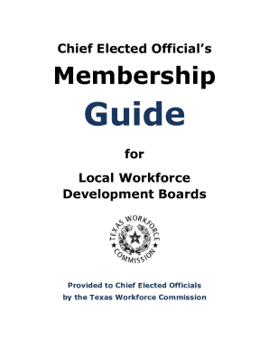 Fillable Online Chief Elected Official's Membership Guide for Local ...