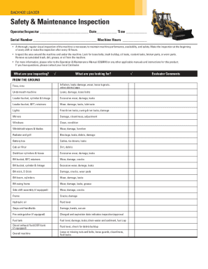 Fillable Online Safety & Maintenance Inspection Fax Email Print - pdfFiller