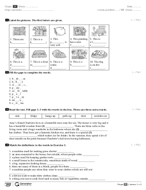 Fillable Online 1 Label the pictures. The first letters are given. 2 Fill the gaps to ... Fax ...