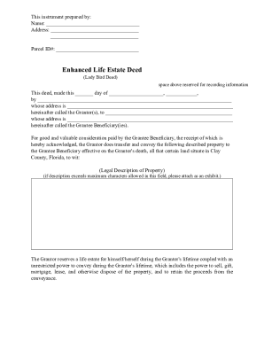 Fillable Online Enhanced Life Estate Deed Fax Email Print - pdfFiller