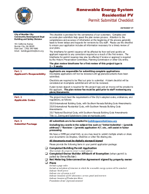 Fillable Online Renewable Energy System Residential PV Permit Submittal ...