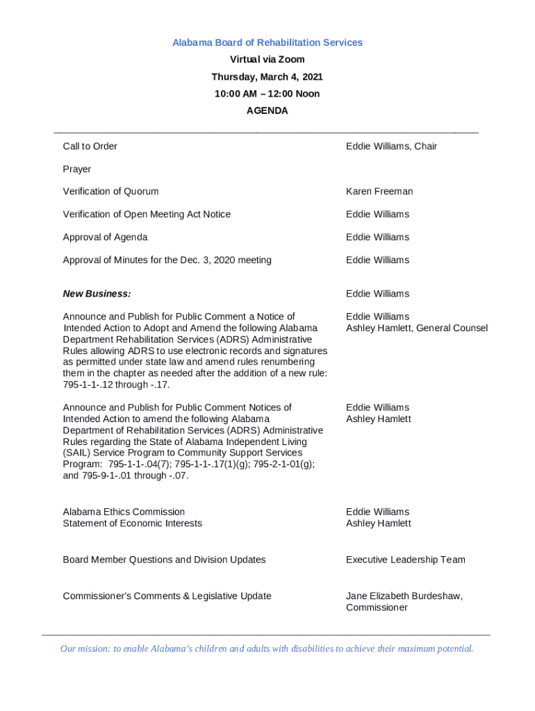 Alabama's Early Intervention System (EI) Doc Template | pdfFiller