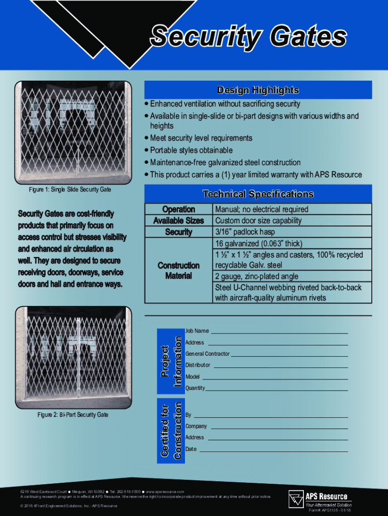 Fillable Online Types of Security Gates: Swing, Slide, Pivot & More Fax ...