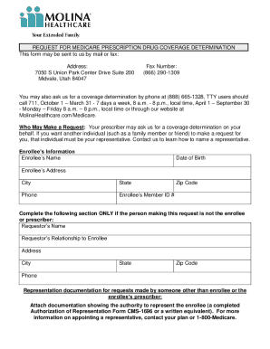 Fillable Online Coverage Determination Form HA. Coverage Determination ...