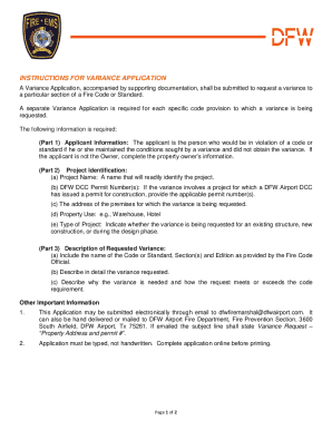 Fillable Online How to Request Variances, Exemptions, and ...