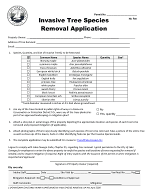 Fillable Online Sample Tree Ordinance No. 1 Fax Email Print - pdfFiller
