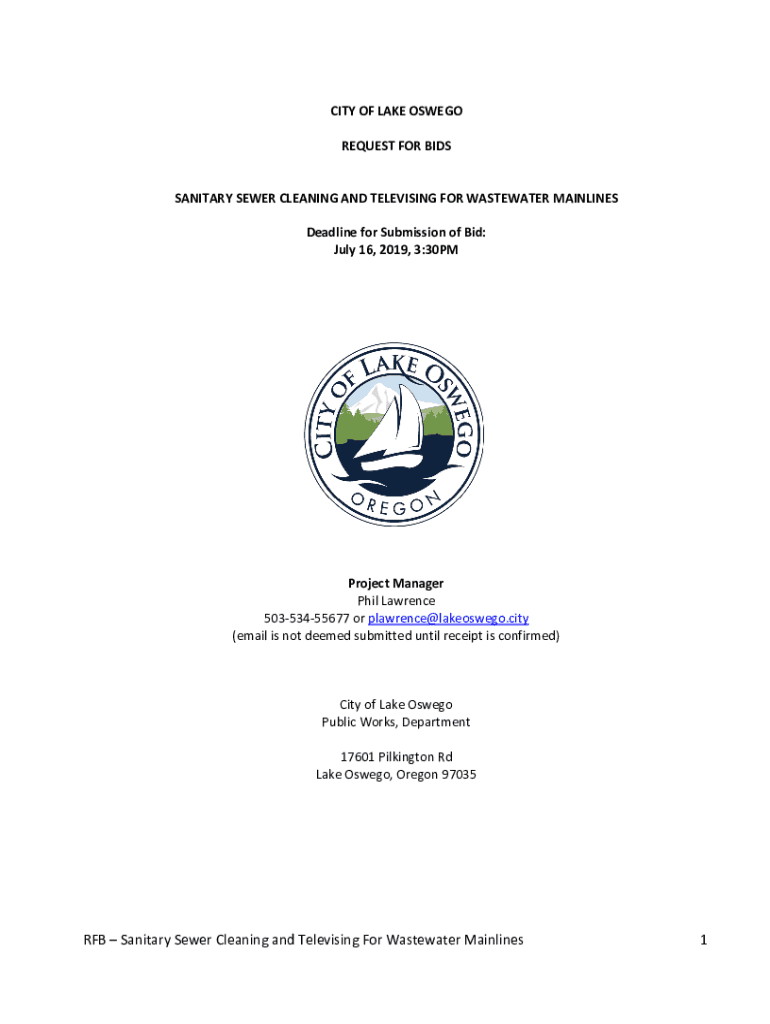 Fillable Online SewerCity of Lake Oswego Fax Email Print - pdfFiller