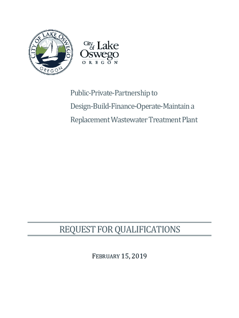 Fillable Online REQUEST FOR QUALIFICATIONS - City of Lake Oswego Fax Email Print - pdfFiller