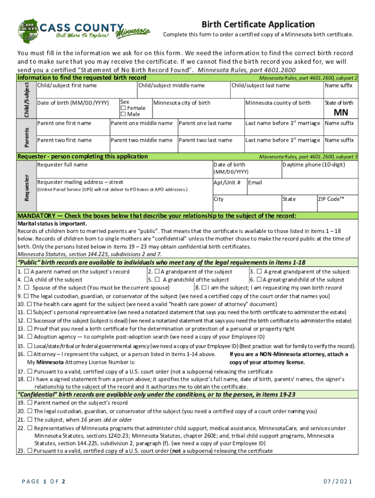 Fillable Online bcappia.pdf - Birth Certificate Application Complete ...