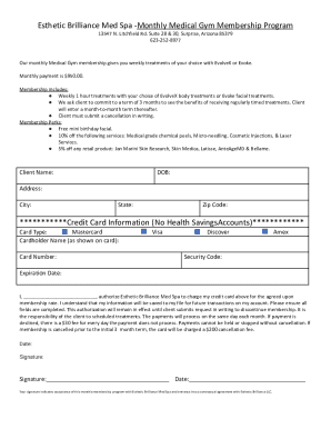 Fillable Online Monthly-Medical-Gym-Membership-agreement.docx Fax Email ...