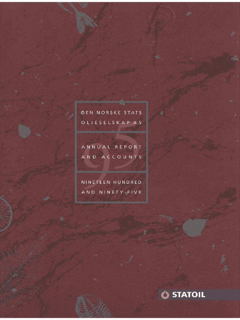 Fillable Online Den norske stats oljeselskap a.s I Annual report and ...