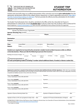 Fillable Online student trip authorization Fax Email Print - pdfFiller