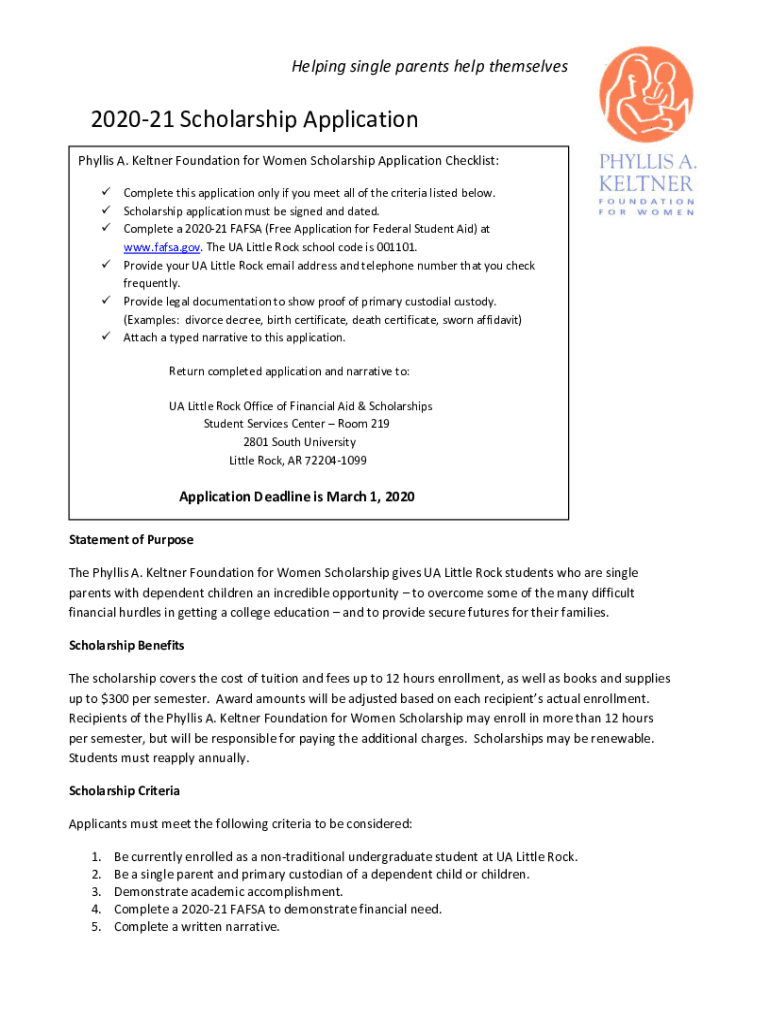 Fillable Online 15 Scholarships for Single Moms Fax Email Print - pdfFiller