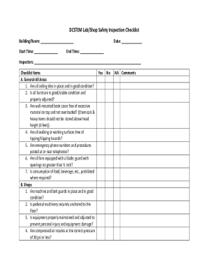 Fillable Online School Building Safety Inspection Form Fax Email Print ...