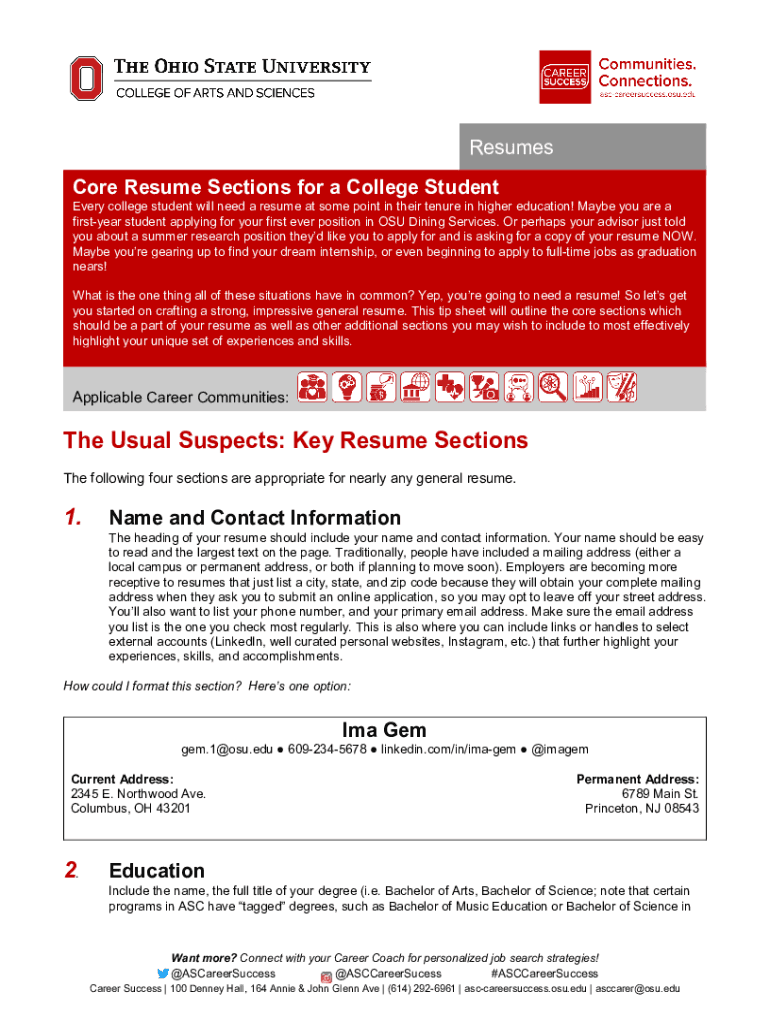 Fillable Online How to Format Your Resume Education Section: Examples ... Fax Email Print ...