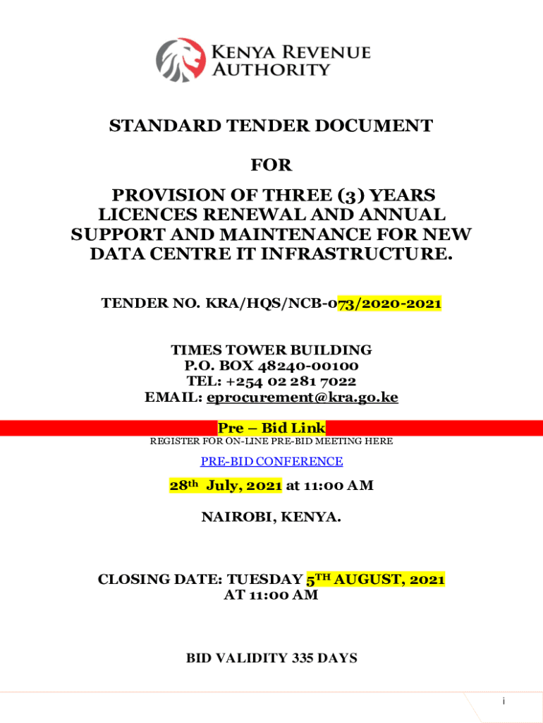 Fillable Online standard tender document Fax Email Print - pdfFiller