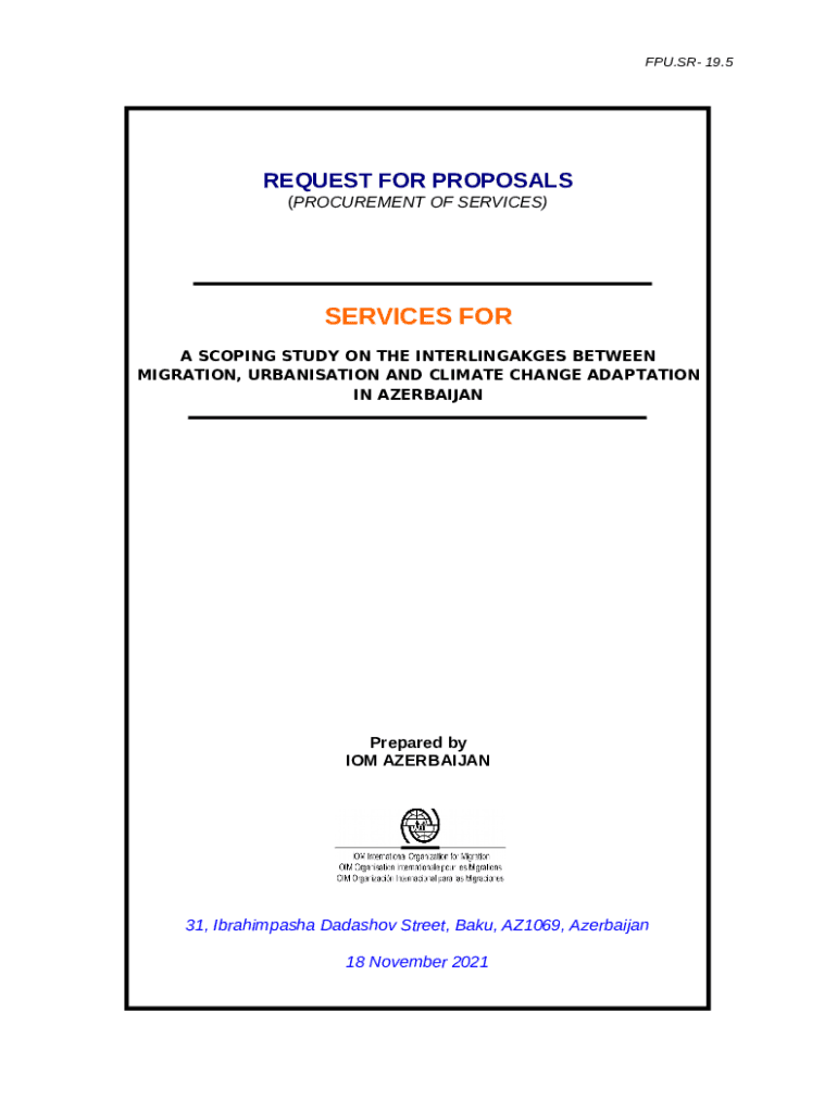 REQUEST FOR PROPOSAL (RFP) UNDP Azerbaijan 3, ... Doc Template | pdfFiller