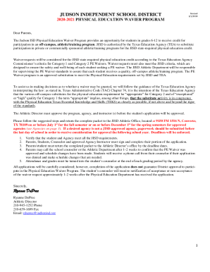 Fillable Online Judson Independent School District Local Innovation ...