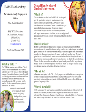 Fillable Online What is Title 1? School Plan for Shared Student ...