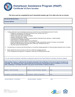 Fillable Online HbAP-Form-Certificate-Zero-Income- ... Fax Email Print ...