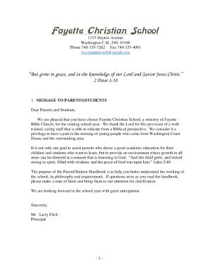 Fillable Online Fayette Christian School Fax Email Print - pdfFiller